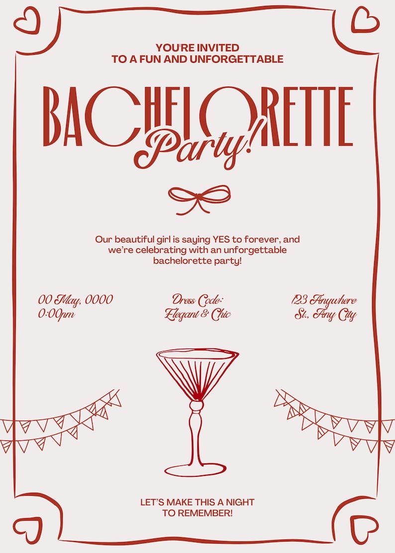 Bachelorette Party Invitation !! - Etsy