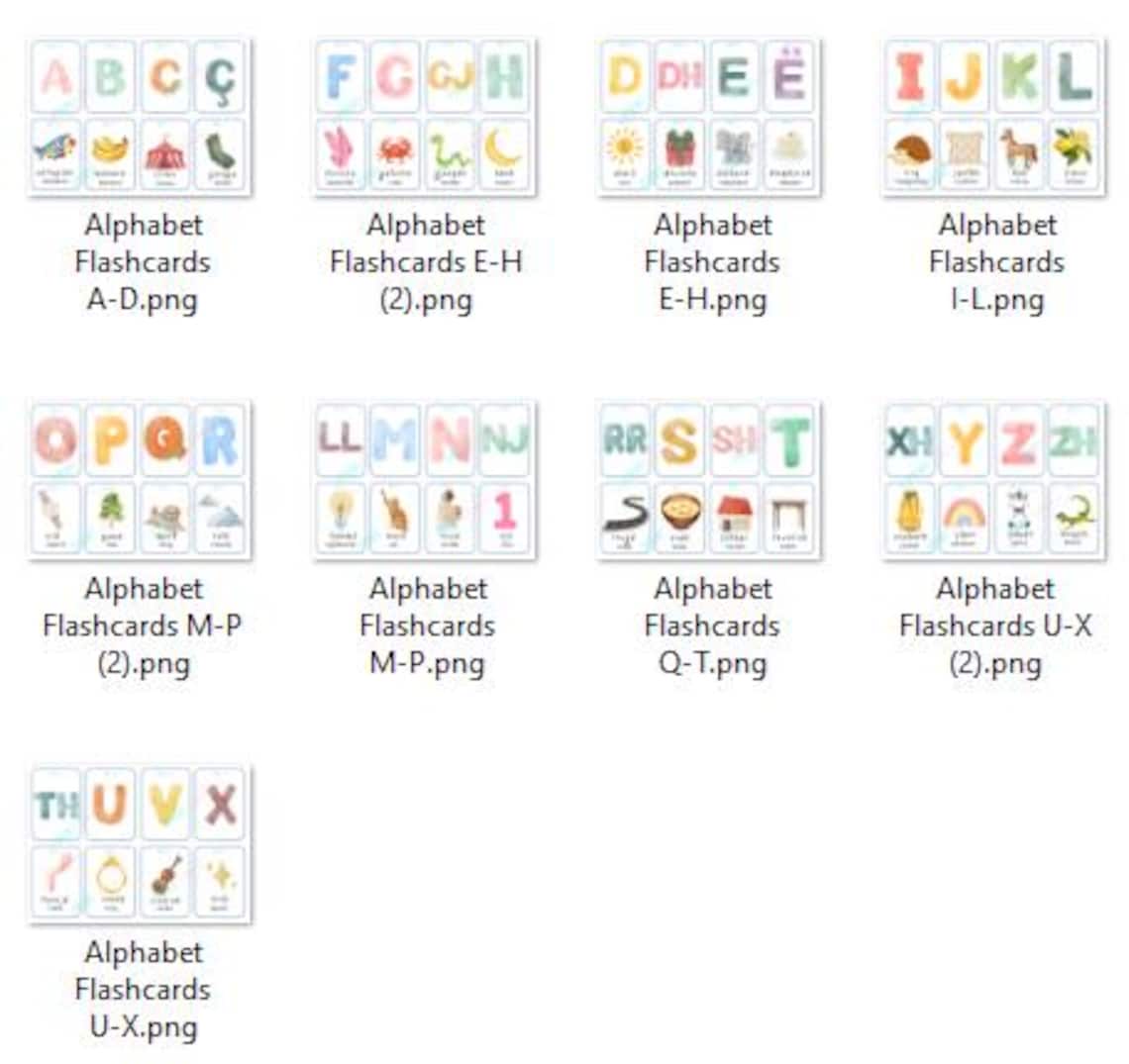 DIGITAL ONLY Albanian Alphabet Flashcards: ABC Learning, Shqip Print ...