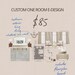 Pre-styled Living Room E-design PDF - Virtual Interior Design Service ...