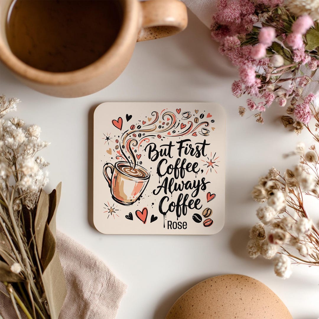 Coworker Gift Coaster, Farewell Coworker Present, Personalized Coffee ...