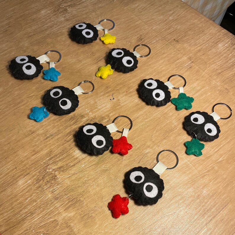 Susuwatari Keychains | Studio Ghibli-inspired Soot Sprite | Cute ...