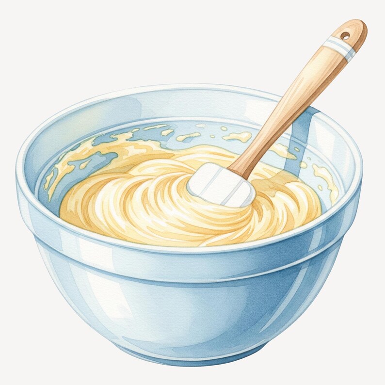 Watercolor Baking Clipart Set – 15 Hand-painted Kitchen Illustrations ...