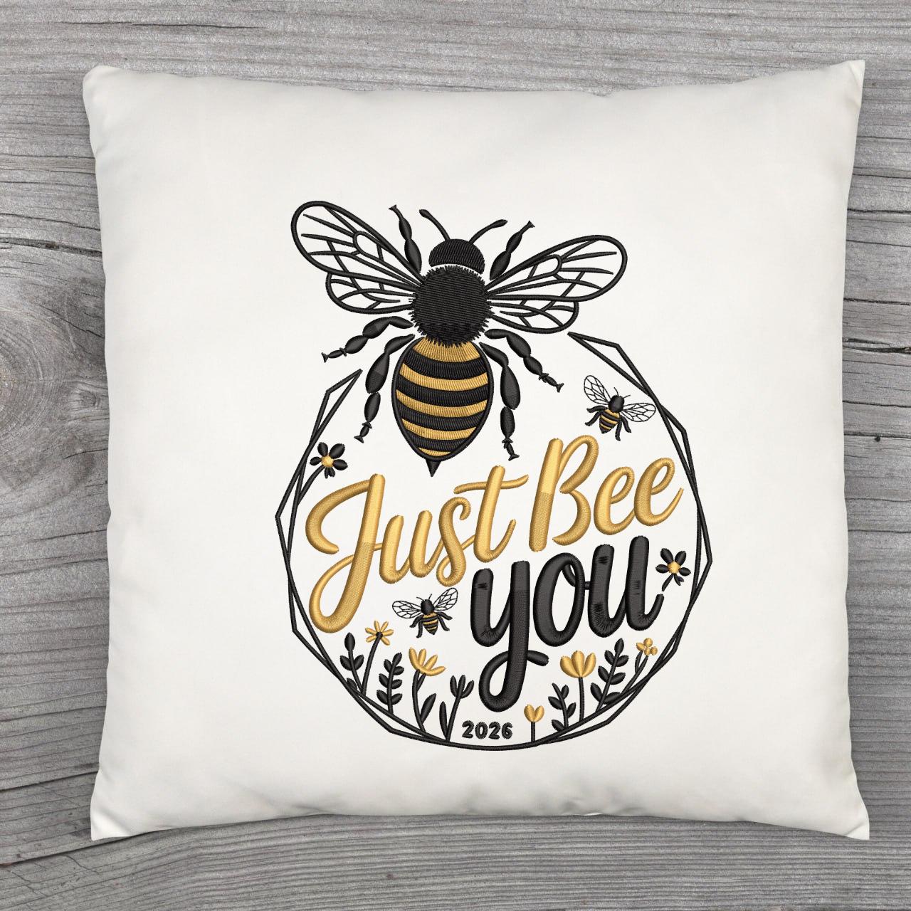 Just Bee You – Motivational Bee Embroidery Design - Etsy