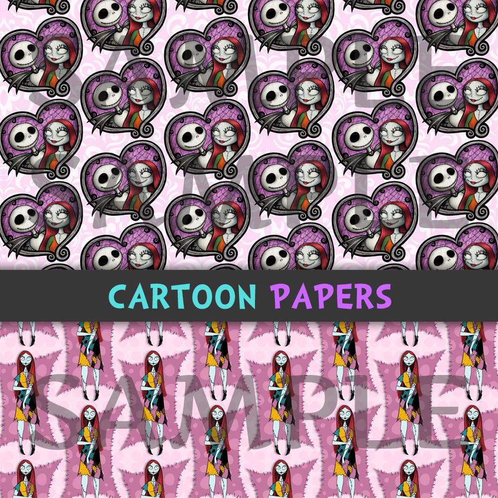 Nightmare Before Christmas Digital Paper Pack: Jack, Sally, Background ...