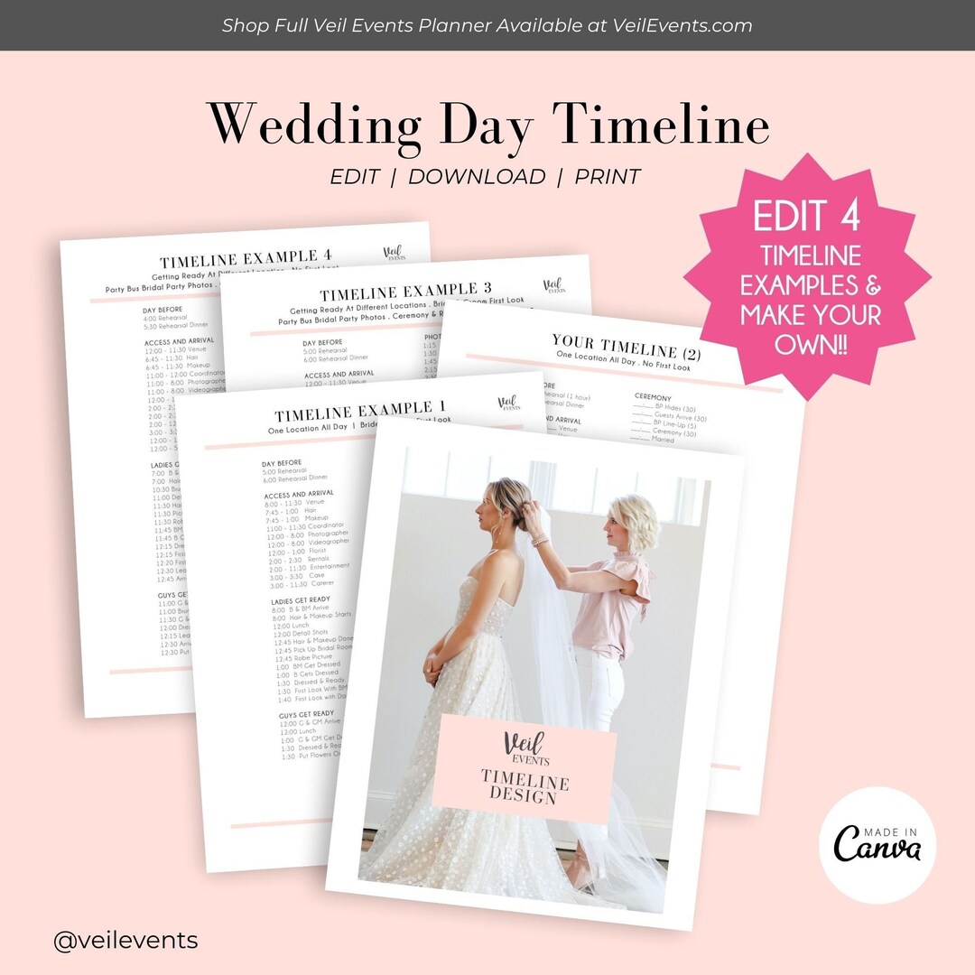 Veil Events Planner Timeline Design With 4 Different Timeline Examples ...