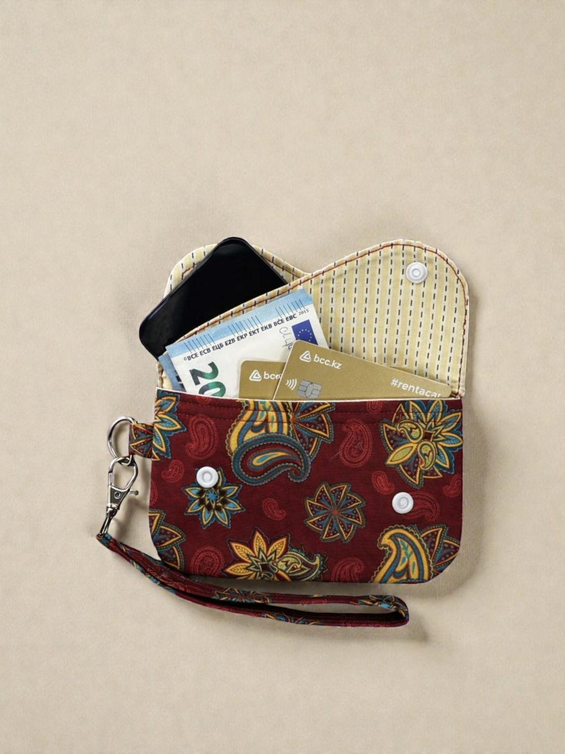 Sewing Pattern PDF, 2 Pocket Phone Case, Wristlet Pouch, Card Holder ...
