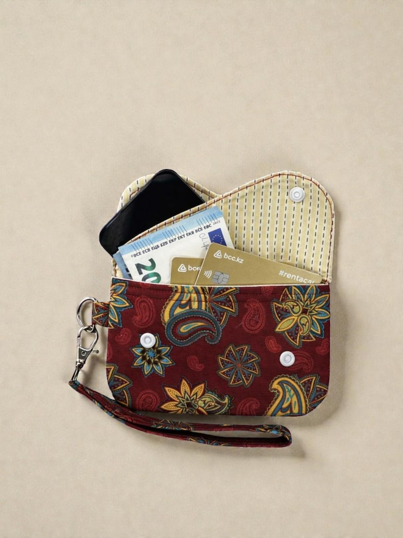 Sewing Pattern PDF, 2 Pocket Phone Case, Wristlet Pouch, Card Holder ...