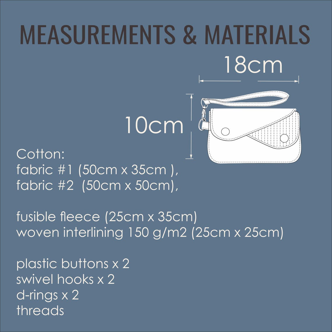 Sewing Pattern PDF, 2 Pocket Phone Case, Wristlet Pouch, Card Holder ...