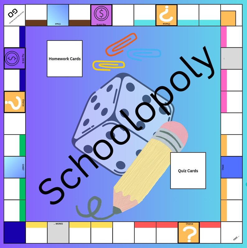 Editable Monopoly-style Game Board Templates | Kidsopoly, Schoolopoly ...