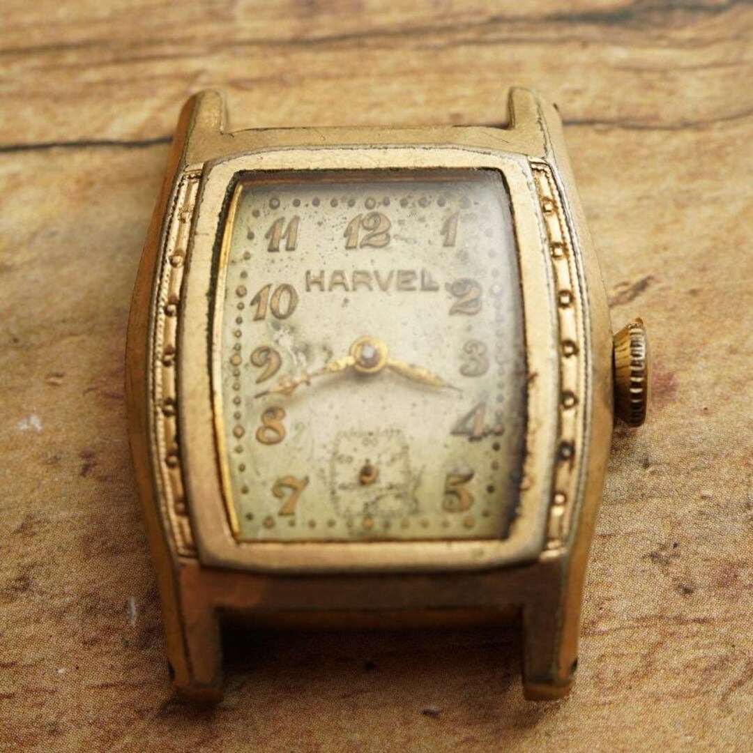 Vintage Harvel Art Deco Tank Mechanical Manual Wind Wrist Watch Parts ...