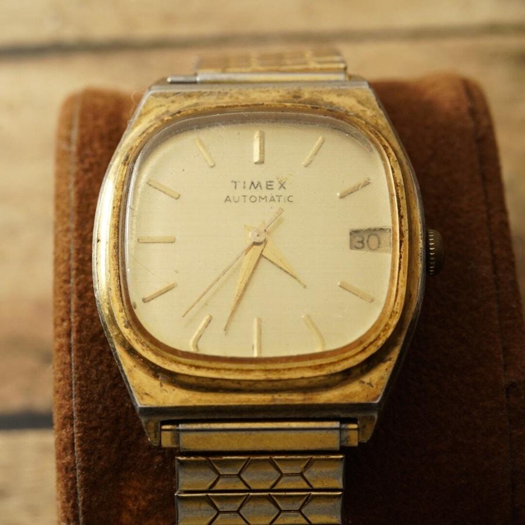 Vintage 36MM TV Case Timex Automatic Wrist Watch | Starts & Stops - Etsy