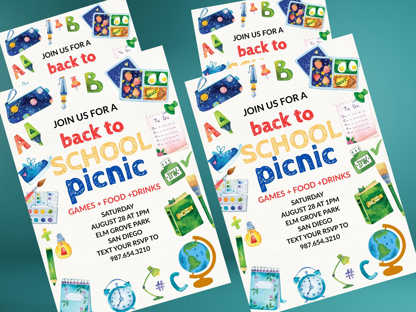 Editable Back to School Picnic Flyer Invitation: PTA PTO Invite ...