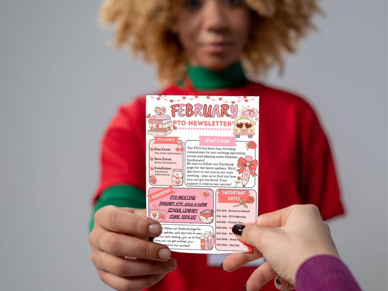 February Newsletter, PTO, PTA, Classroom Information (canva Editable ...