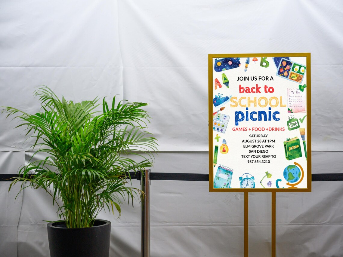 Editable Back to School Picnic Flyer Invitation: PTA PTO Invite ...