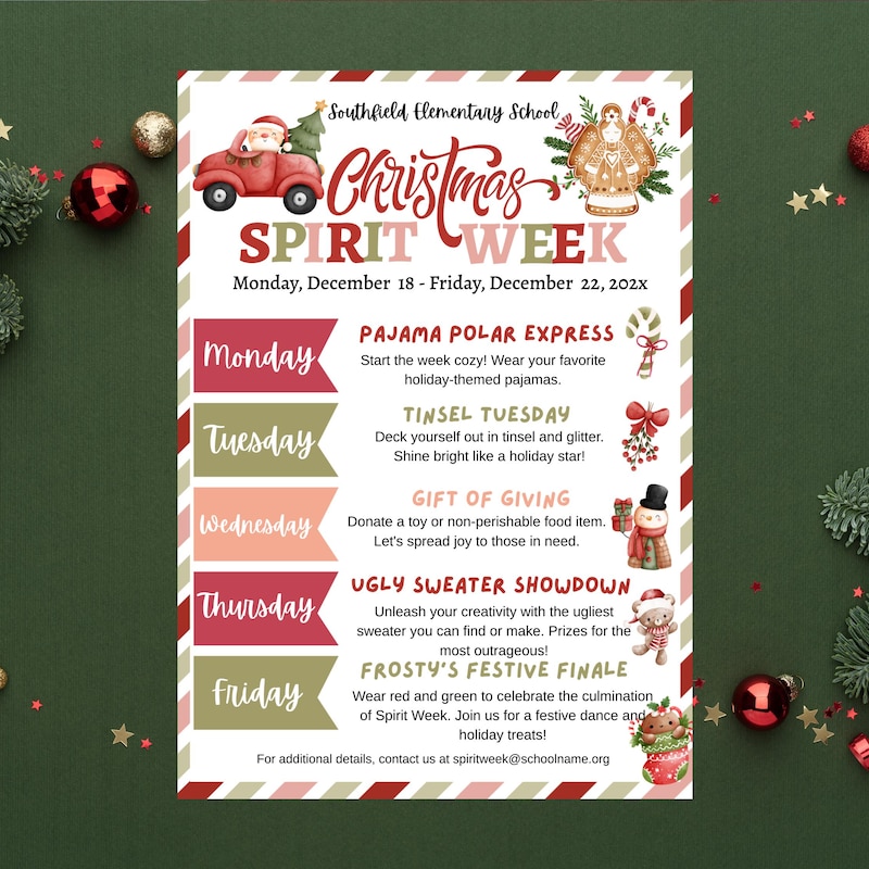 Grinch Christmas Spirit Week - Etsy