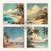 Vintage Beach Digital Paper Pack - 12 Coastal Designs + 2 Bonus Papers ...