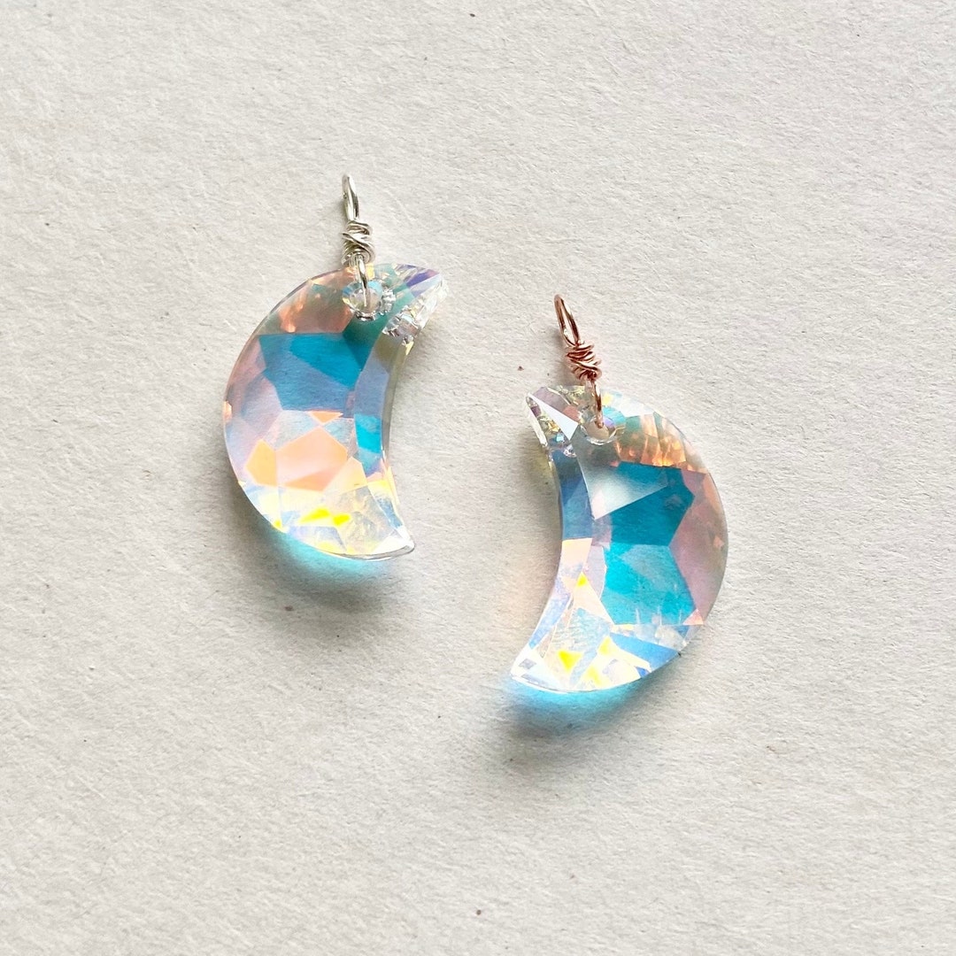 Crescent Moon Pendant | 14k Rose Gold Filled or 925 Sterling Silver ...
