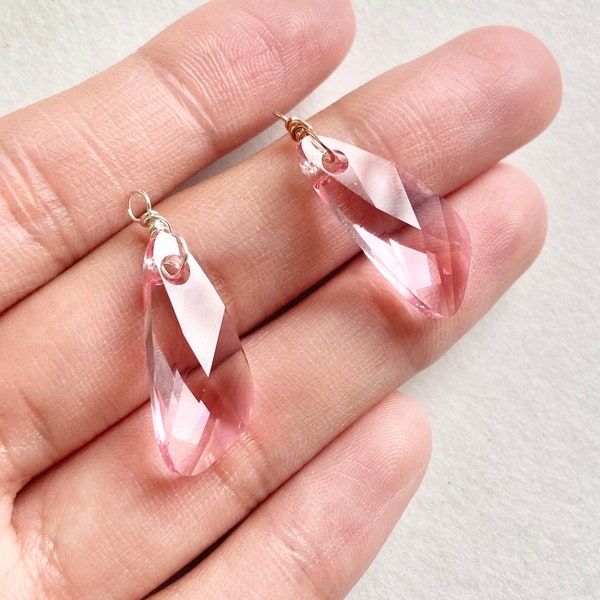 Pink Crystal Pendant - Etsy