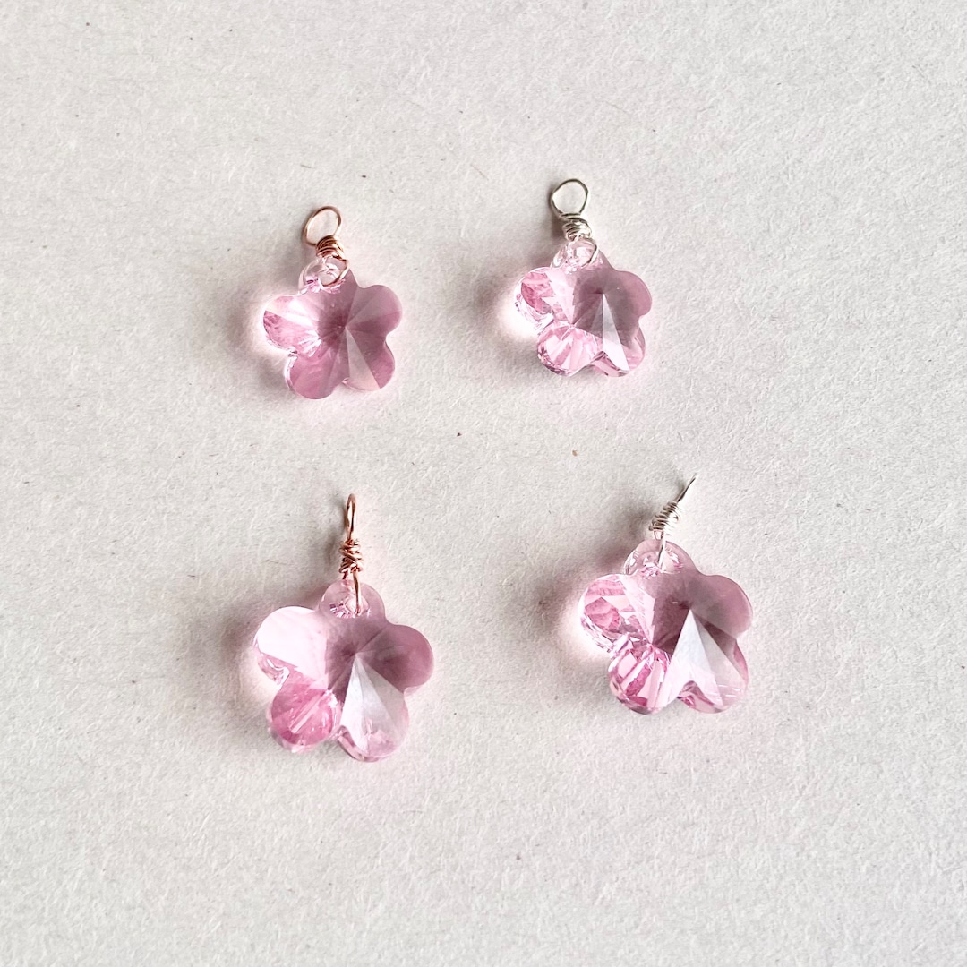 Japanese Cherry Blossom Pendant | Pink Sakura Swarovski Crystal | DIY ...