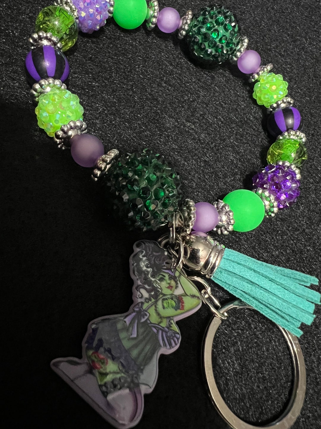 Frankenstein Pinup Inspired Keychain Wristlet - Etsy