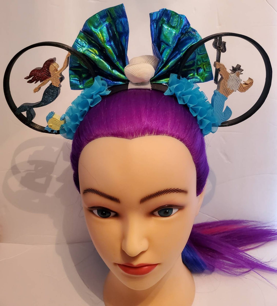Disney Ears, 3D Printed Little Mermaid Disney Ears, Disneyland ...