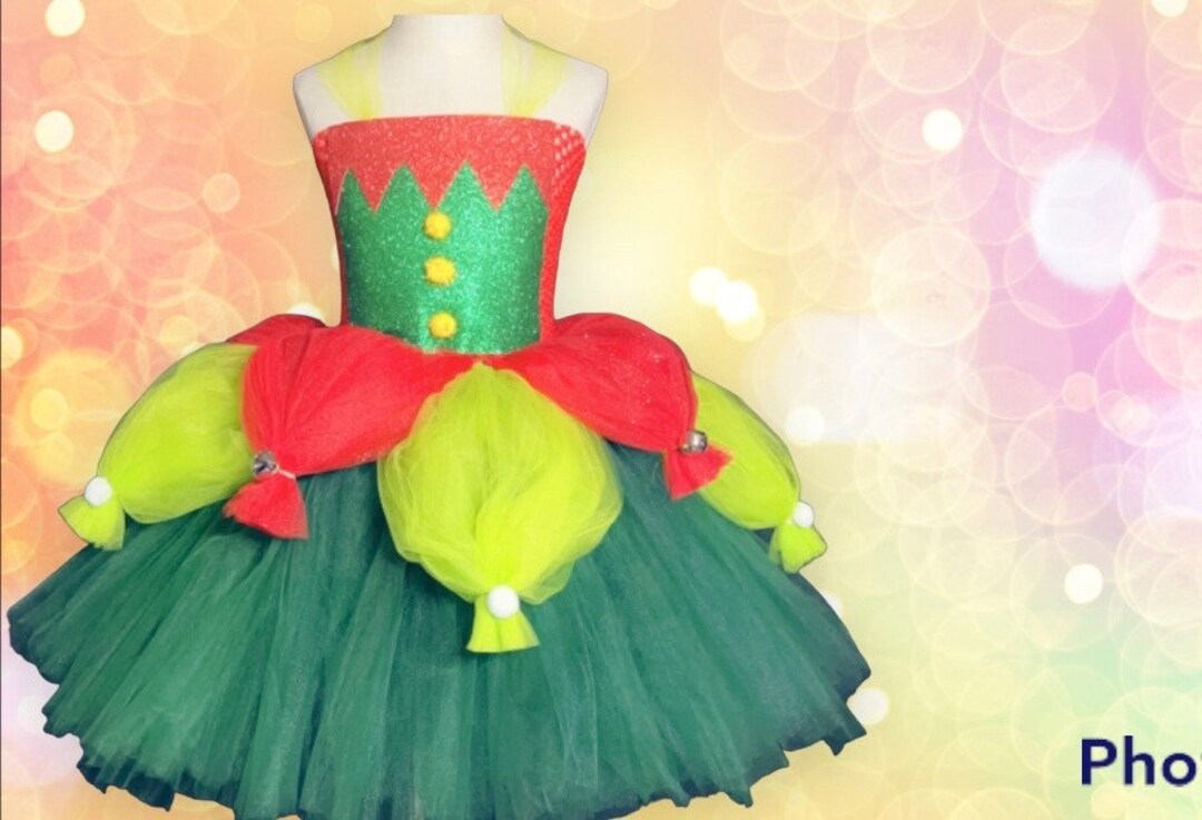 Christmas Elf Inspired Handmade Tutu Dress - Etsy
