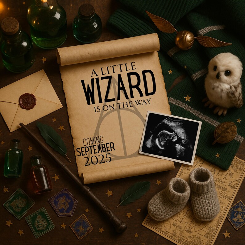 Harry Potter Pregnancy Announcement: Wizard Baby Reveal (digital ...