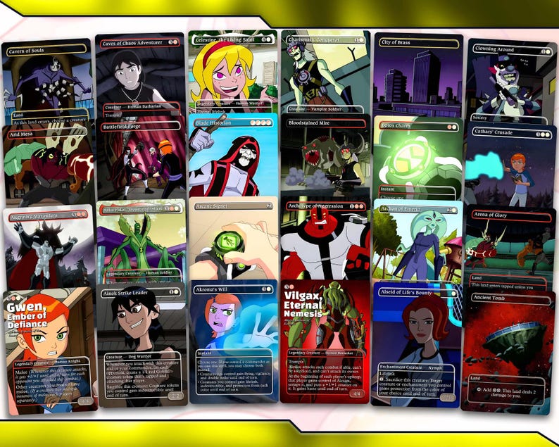 Ben 10 Agroo Stax / Winota Commander Deck / Premium Paper Proxy Deck ...
