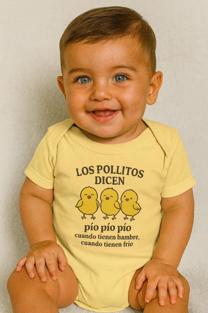 Los Pollitos Baby Onesie Classic Spanish Nursery Rhyme Design - Etsy