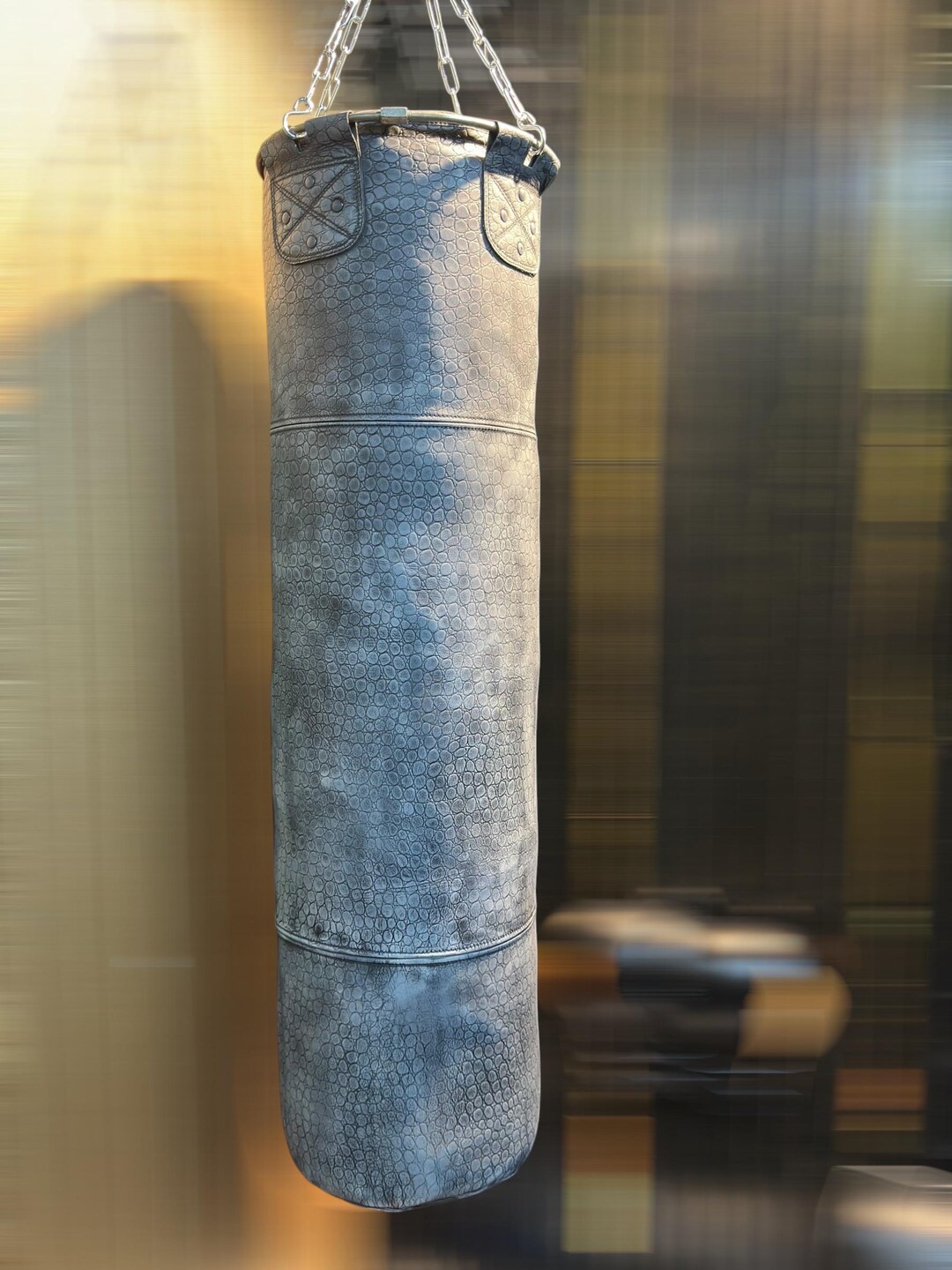 Bubble-textured Leather Punching Bag – Dual-tone Heavy Boxing ...