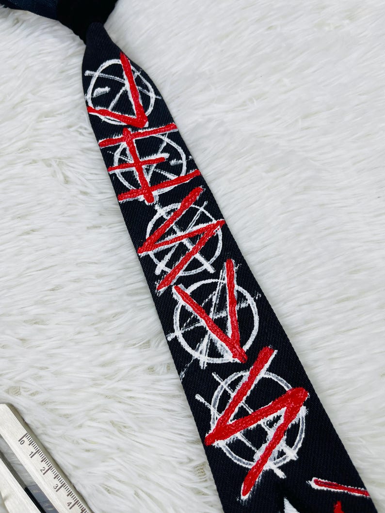 Red Jesus Remade Denim Custom Tie - Etsy