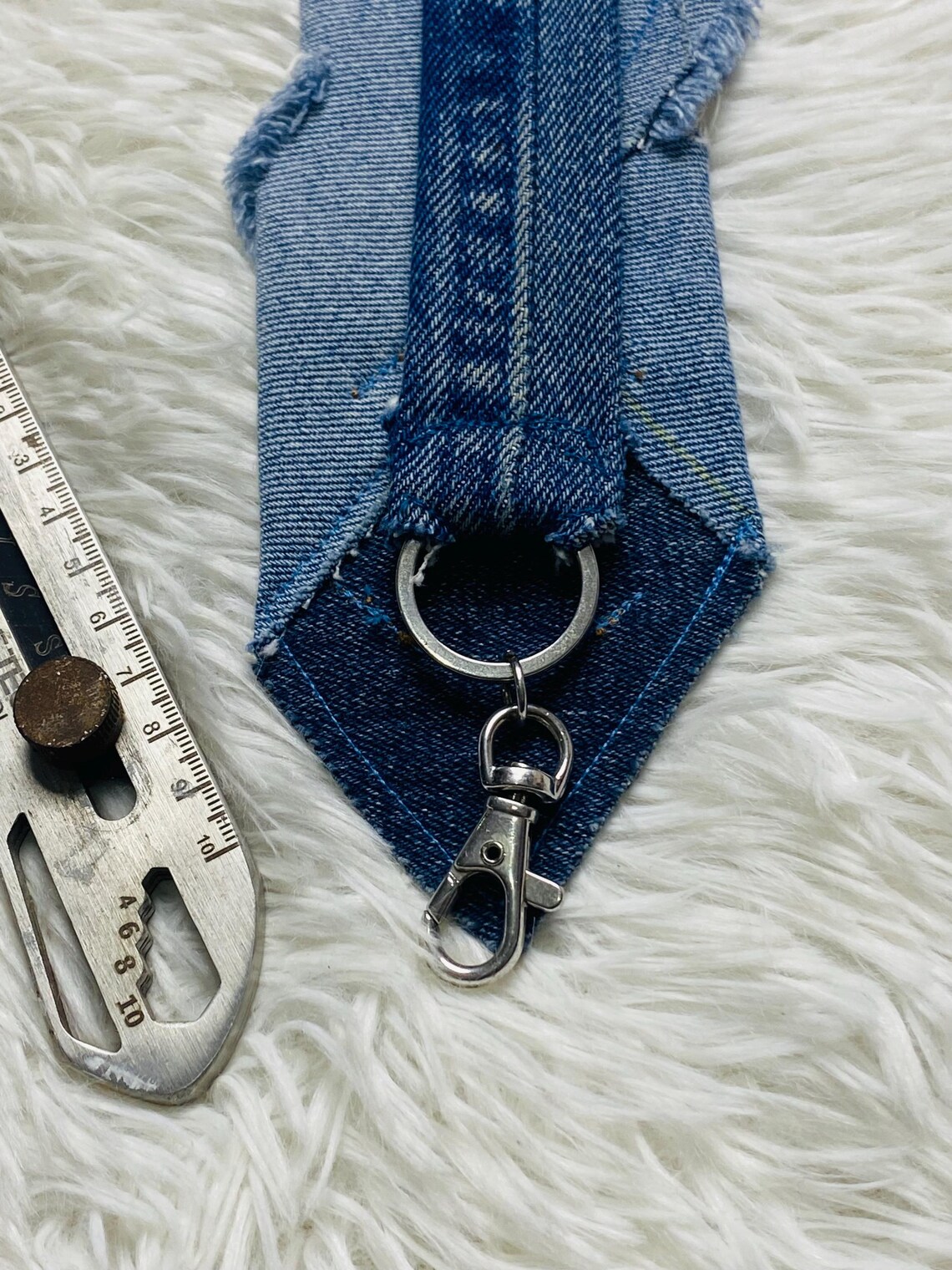 Blue Denim Remade Denim Custom Tie - Etsy