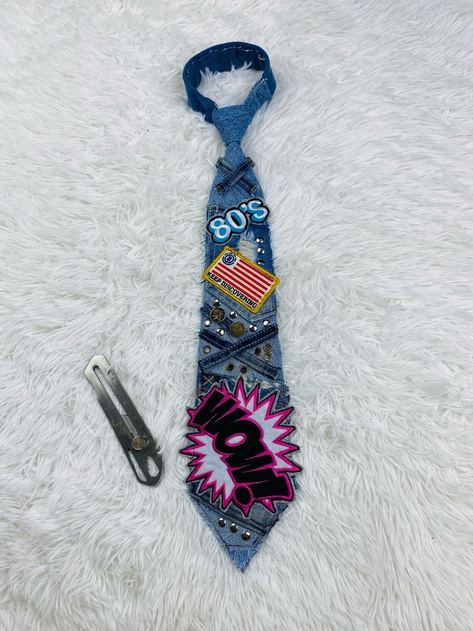 Wow!! Remade Denim Custom Tie - Etsy