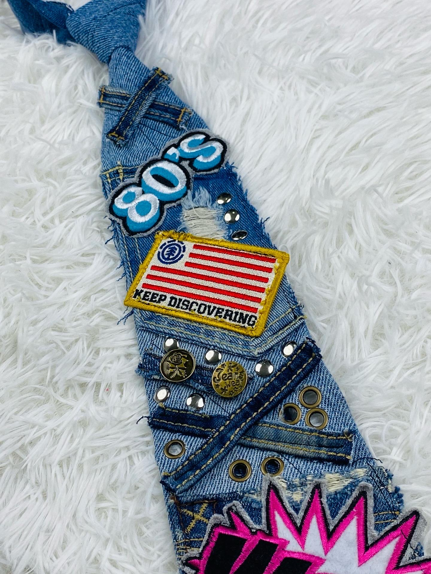 Wow!! Remade Denim Custom Tie - Etsy