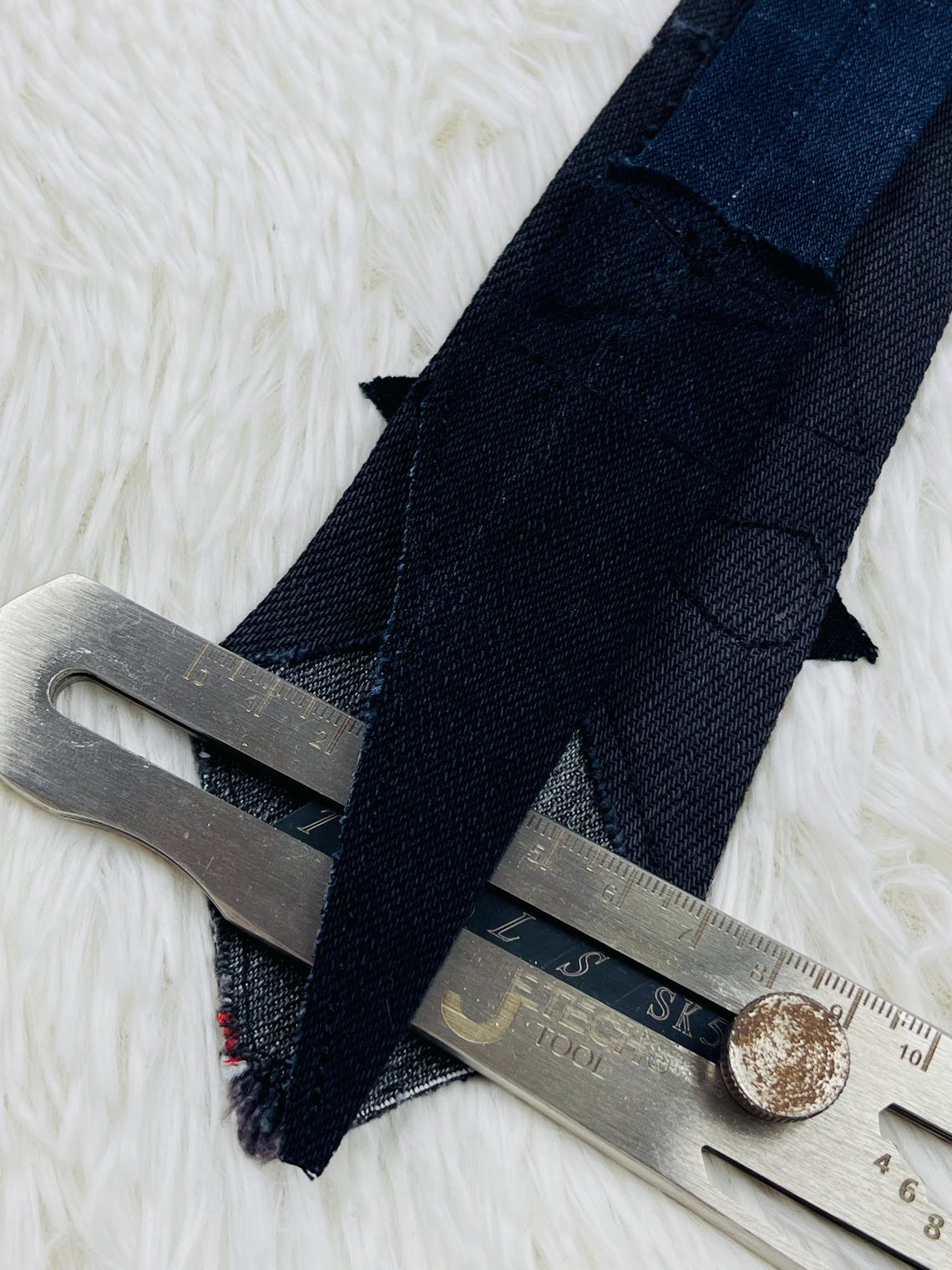 Red Jesus Remade Denim Custom Tie - Etsy