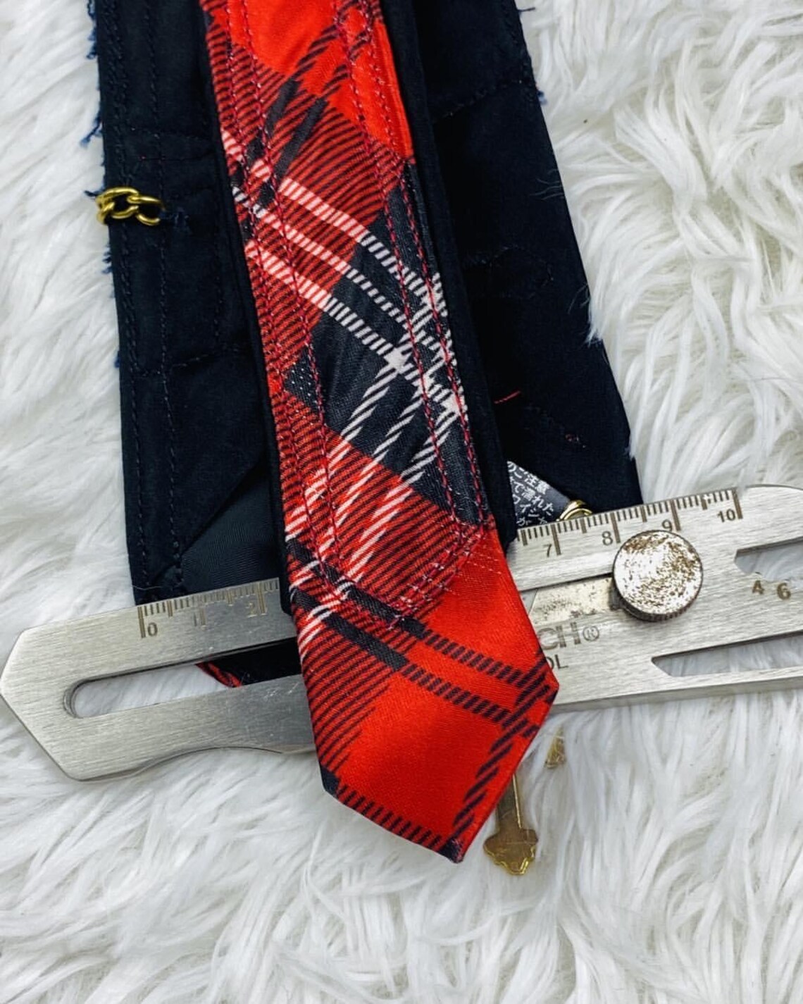 Red Cross Remade Denim Custom Tie - Etsy
