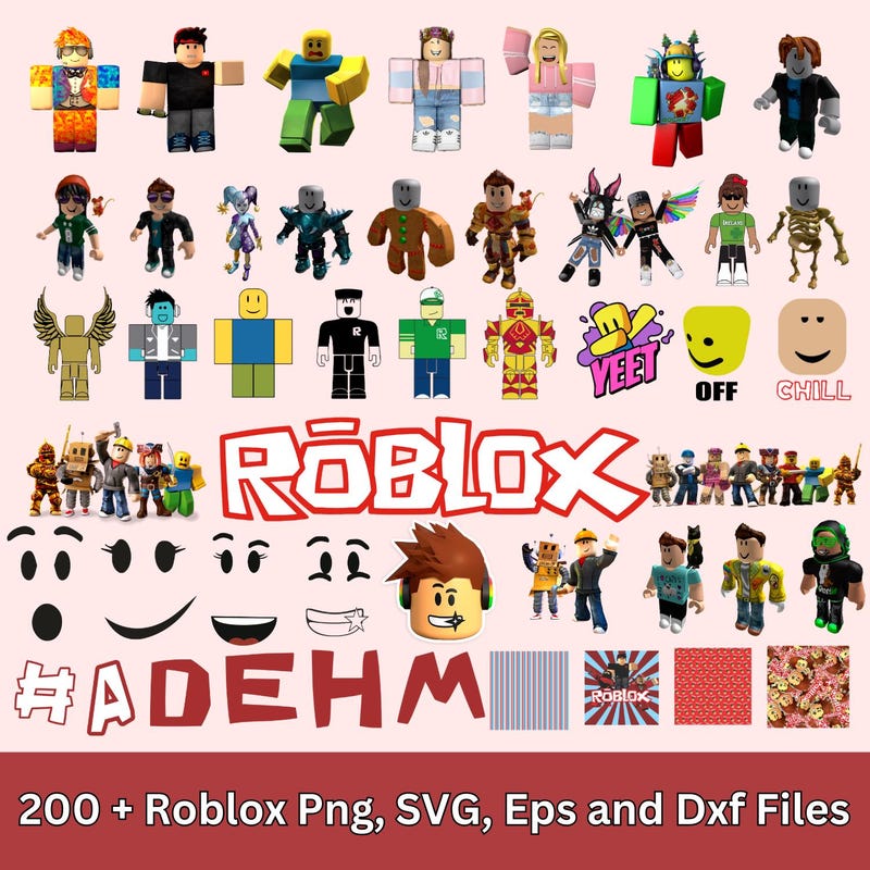 Svg Roblox Characters - Etsy