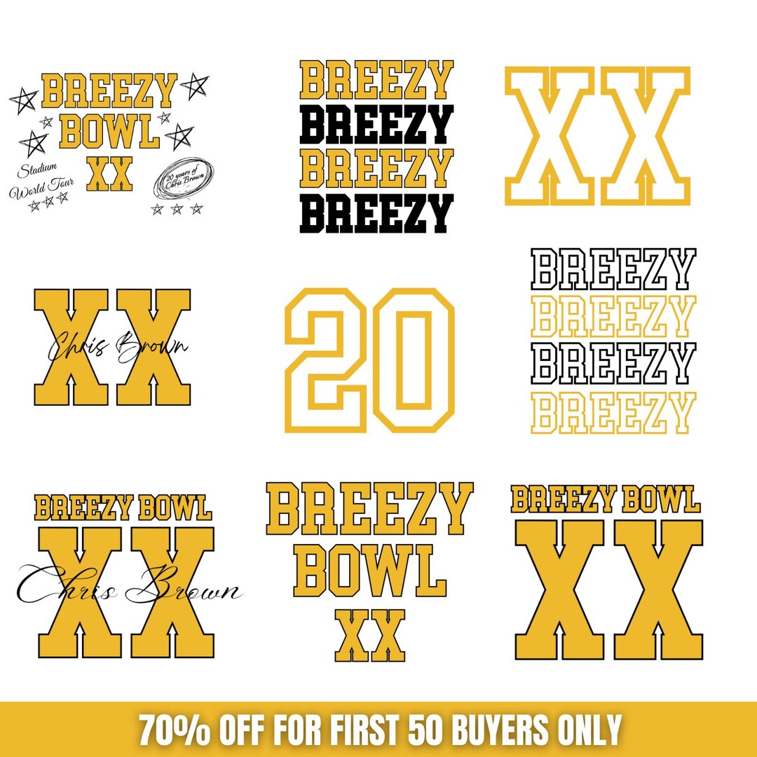 Chris Brown Breezy Bowl XX Tour Svg Png,chris Brown T-shirt Design ...