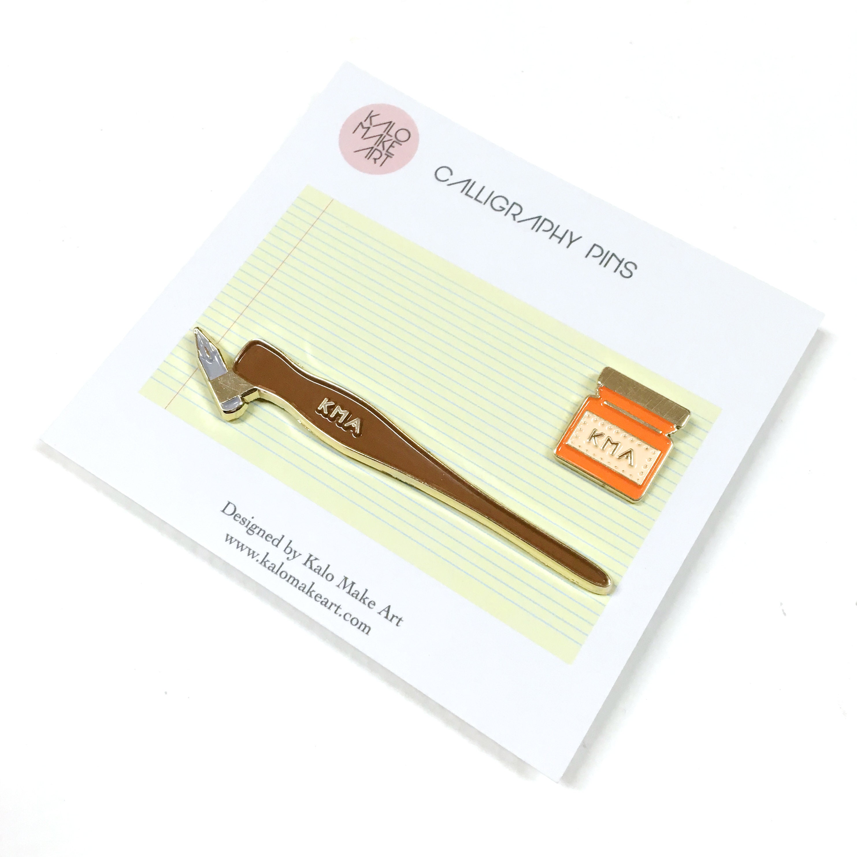 KMA Calligraphy Enamel Pins - Etsy