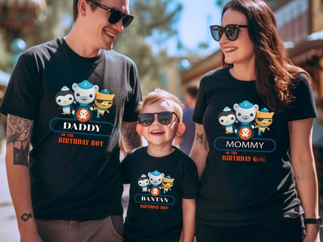 Personalized Octonauts Birthday Cotton T-shirt: Family Matching Outfit ...