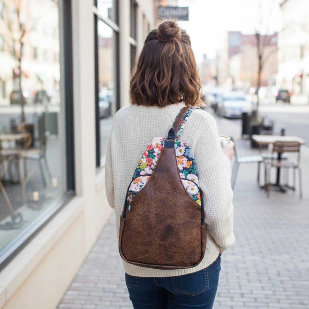 Sling Backpack Sewing Pattern PDF, Crossbody Sling Bag Pattern, Strap ...