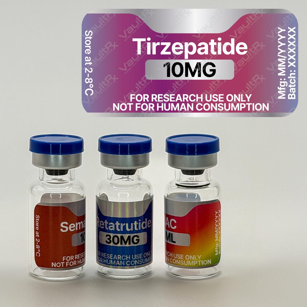 Peptide Vial Labels for 3ml & 5ml Vials | 1.5" X 0.75" Labels ...