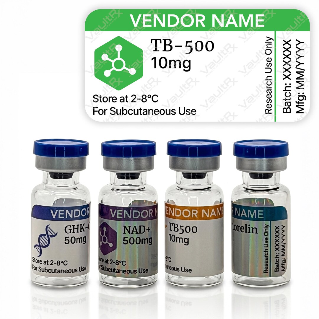 Peptide Vial Labels for 3ml & 5ml Vials | 1.5" X 0.75" Labels ...