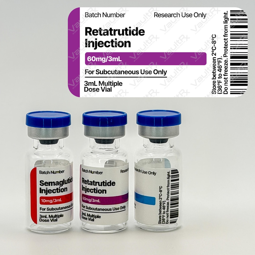 Peptide Vial Labels for 3ml & 5ml Vials | 1.5" X 0.75" Labels ...