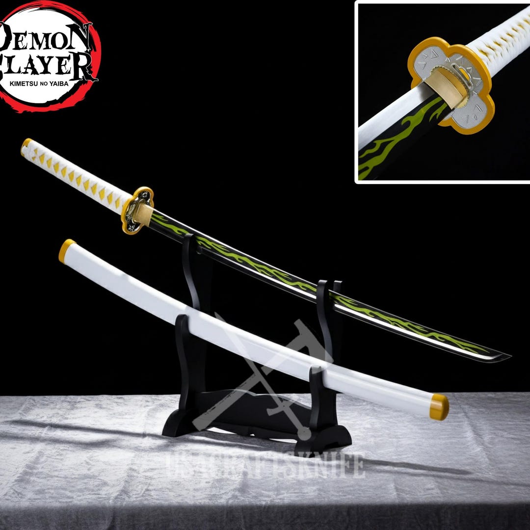 40" Zenitsu Agatsuma's Sword, Demon Slayer Nichirin Sword- Katana ...