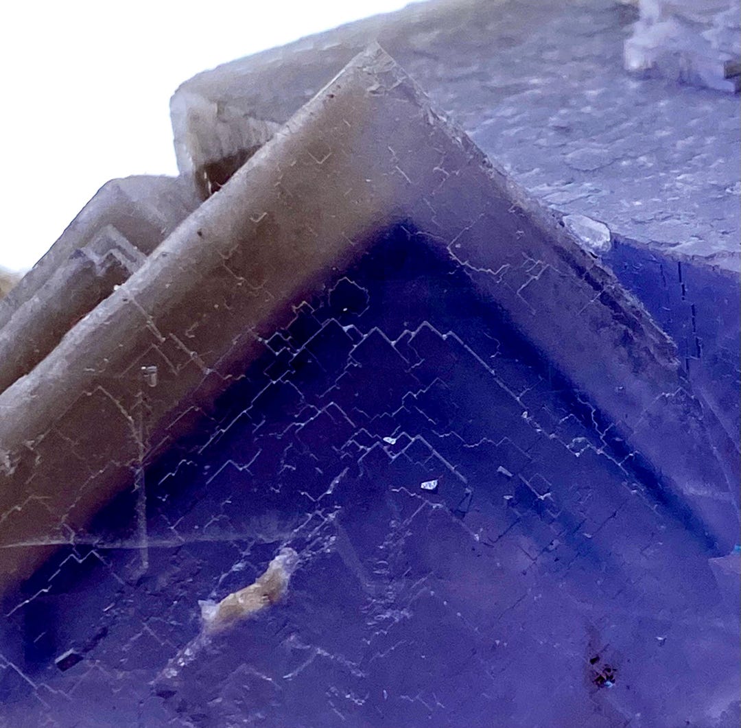 Natural Phantom FLUORITE Specimen Crystal Genuine Violet Fluorite Stone ...