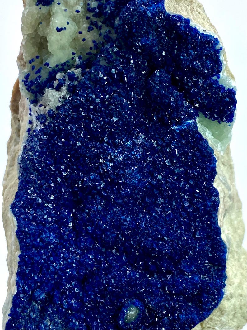 57 Gram Azurite Crystal Cluster With Aragonite Sparkling Mineral ...