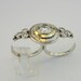 Rings Cz 9K Yellow Gold & 925 Sterling Silver Cz Round Ring - Etsy