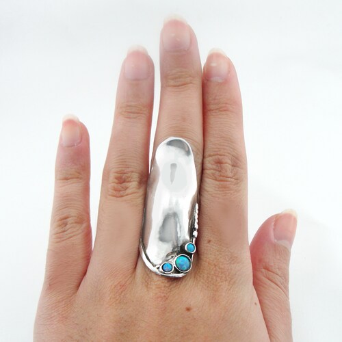 Warrior Woman Shield Armor Ring Over the Knuckle in Eco | Etsy