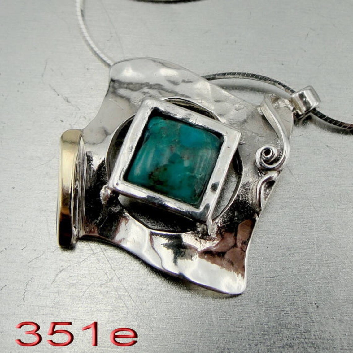 Sterling Silver 925 and 9K Yellow Gold Pendant Handcrafted - Etsy Australia